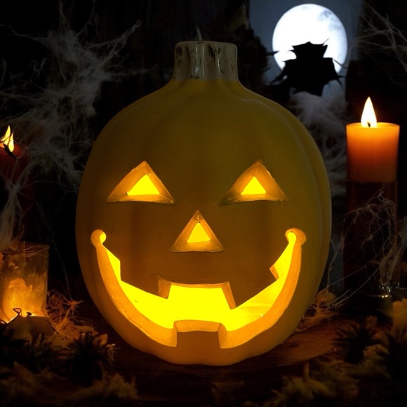 Holiday | Vintage Halloween Blow Mold Plastic Light Up Jack O Lantern ...